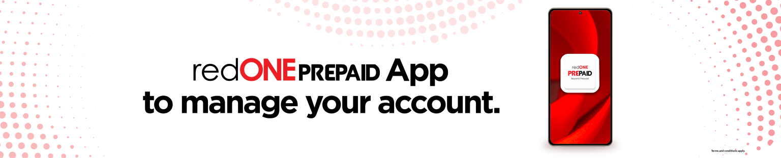 Download redONE App to reload and data top up