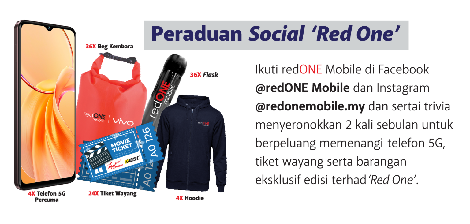 PERCUMA telefon 5G & barangan eksklusif 'Red One'! - The Lowest ...