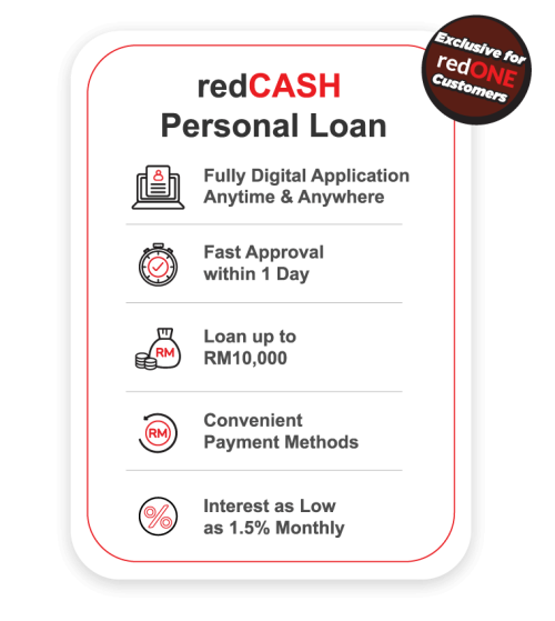 Easy personal loan with redONE